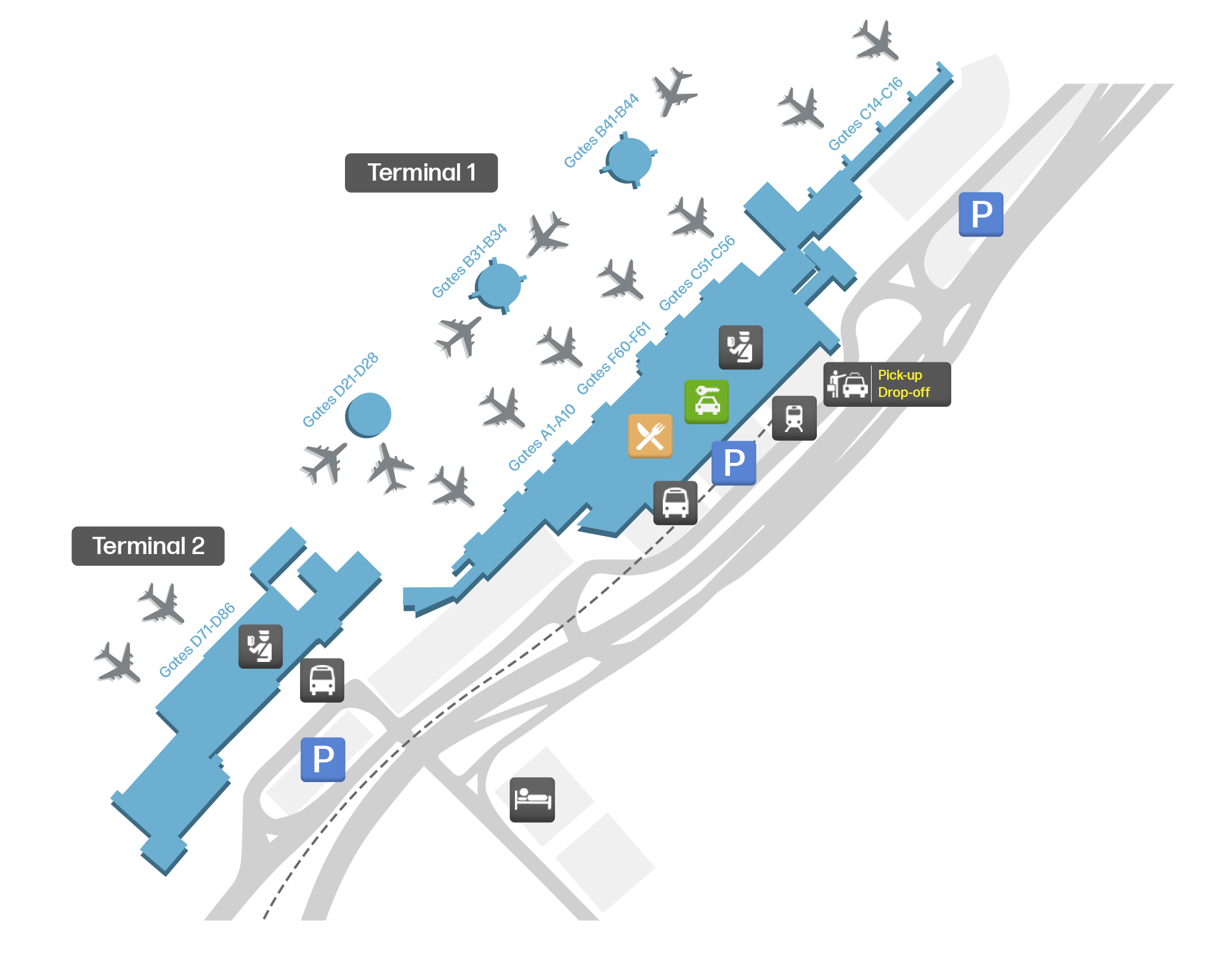 Geneva Airport GVA Terminal Map With Gates Airportmaps Geneva Airport GVA Terminal Map With Gates Airportmaps