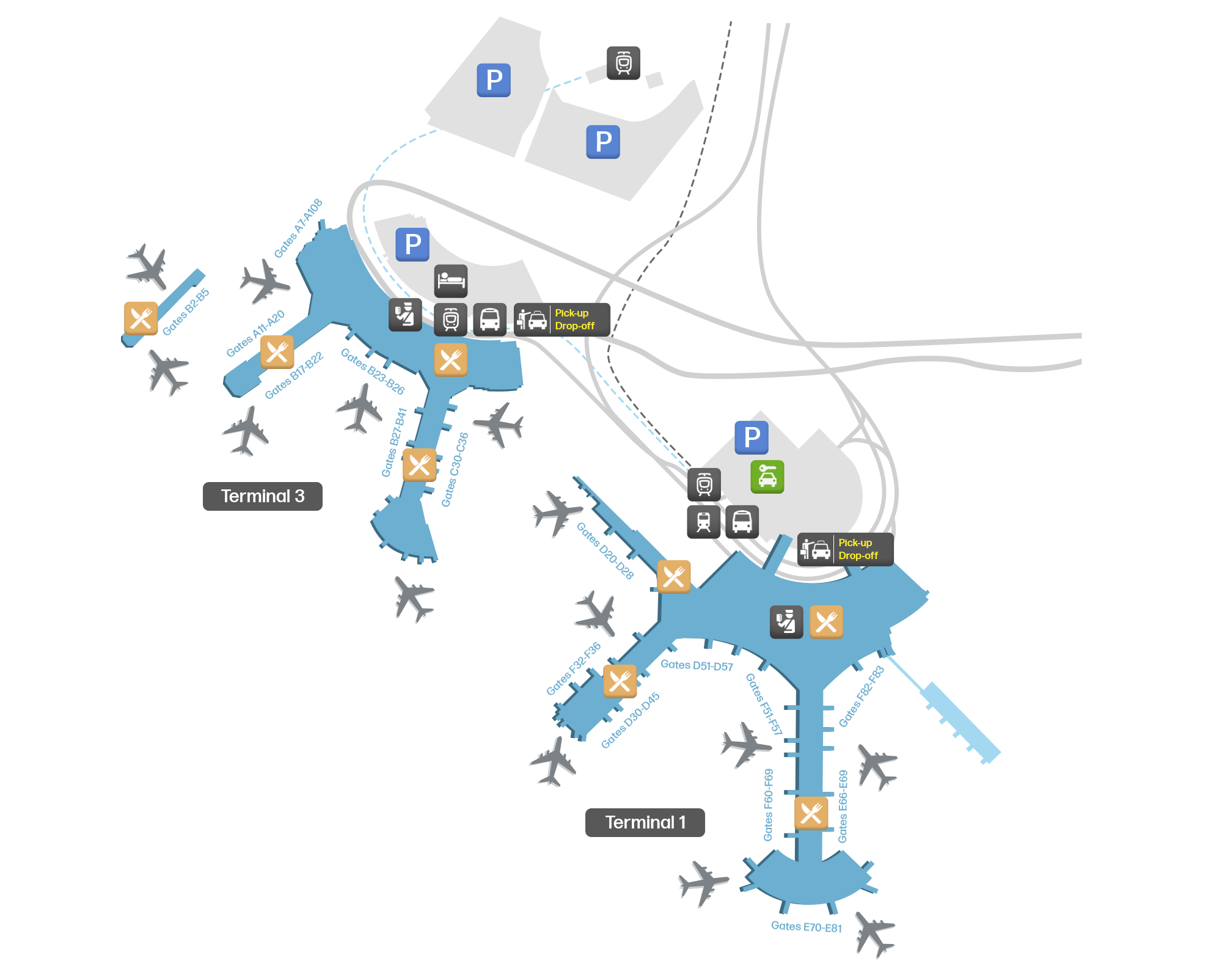 Toronto Pearson Airport YYZ Terminal Map Airportmaps Toronto Pearson Airport YYZ Terminal Map Airportmaps