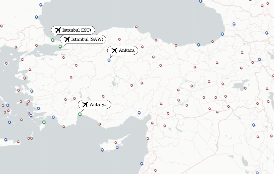 Airport maps in Turkiye – see all airports | Airportmaps.com